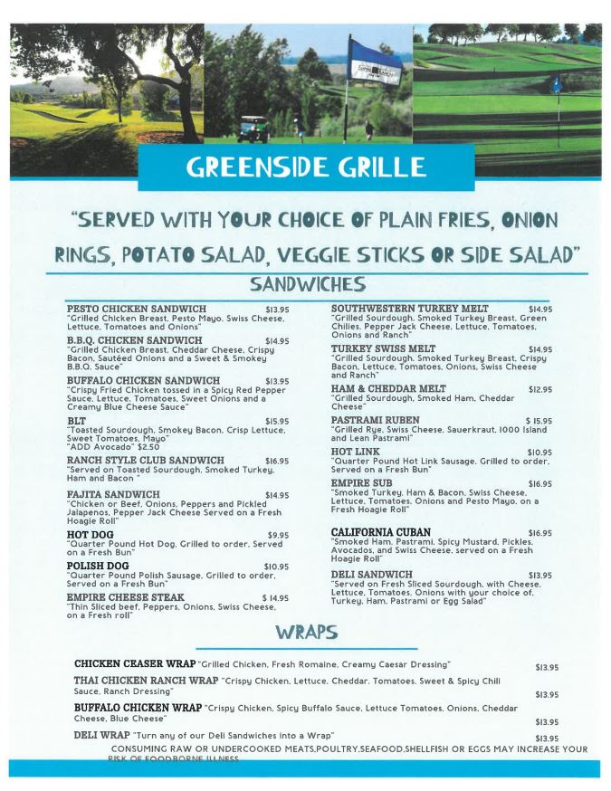Greenside Grille - Empire Ranch Golf Club